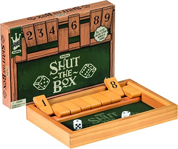 3 PC SET SCHYLLING Shut the Box Game Wooden Classic Strategy and Chance ...
