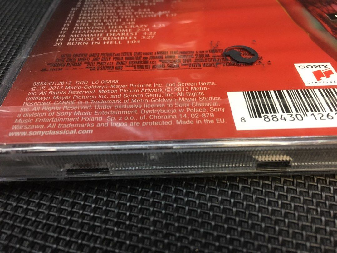 ( OST Cd) Carrie original score by Marco Beltrami, Hobbies & Toys ...