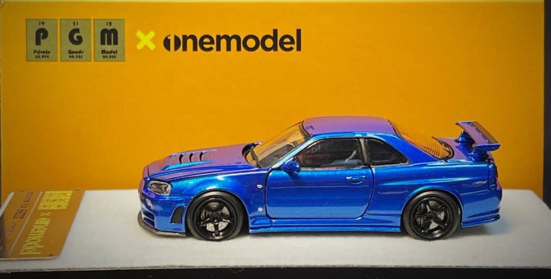 現貨 PGM 1:64合金全開模型，Nissan日產授權產品 Nissan Skyline GTR 第5代，R34 Nismo Z-Tune ...