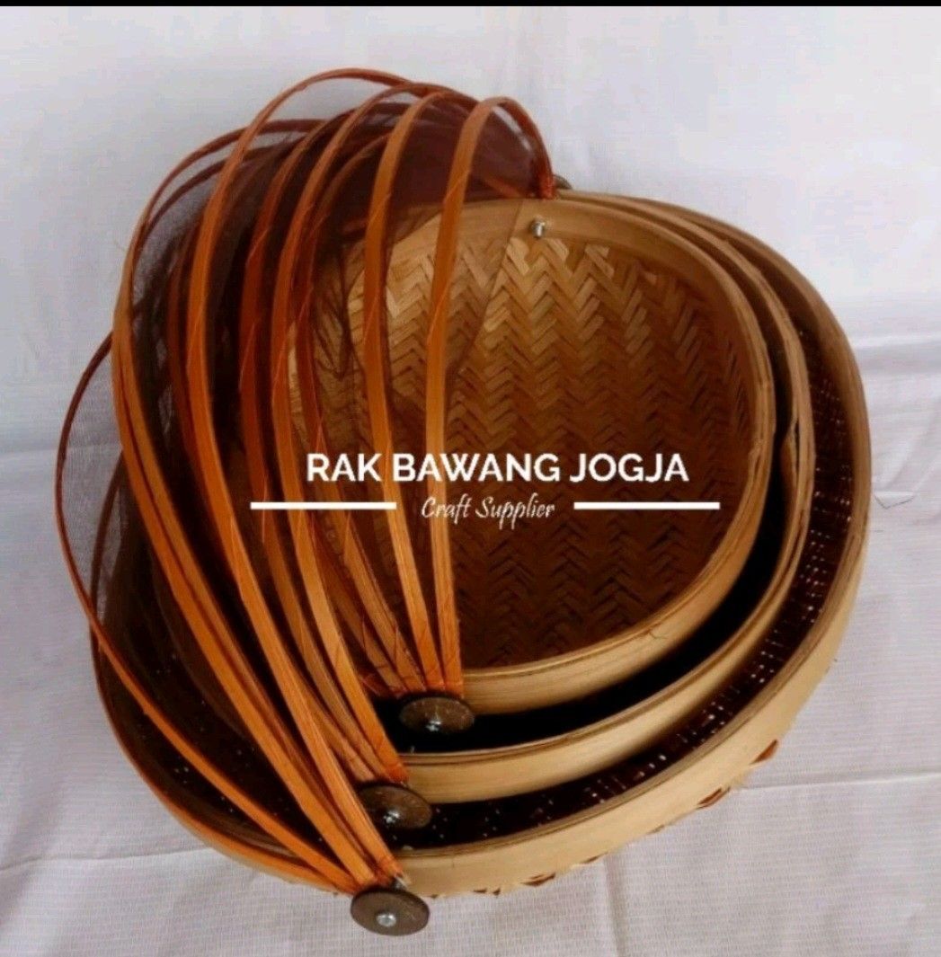 A set Of Bamboo Woven Fruit Serving Hoods, Furniture & Home Living ...