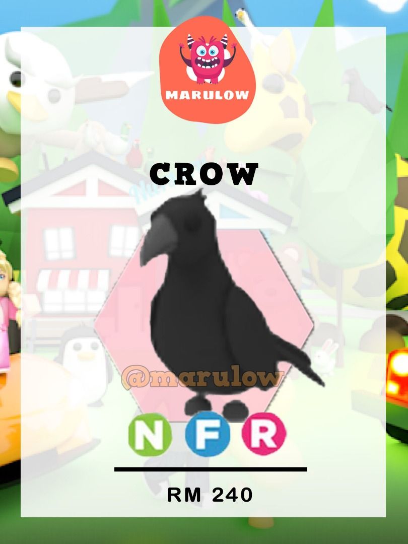 Adopt Me - Crow NFR Neon ( Roblox ), Video Gaming, Gaming Accessories ...