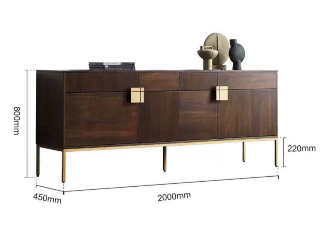 ARIANNY Walnut Sideboard, Furniture & Home Living, Furniture, Shelves ...