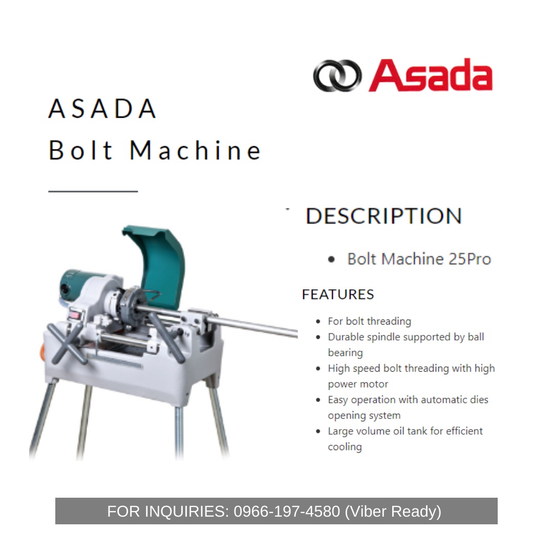 ASADA BOLT MACHINE, Commercial & Industrial, Industrial Equipment on ...