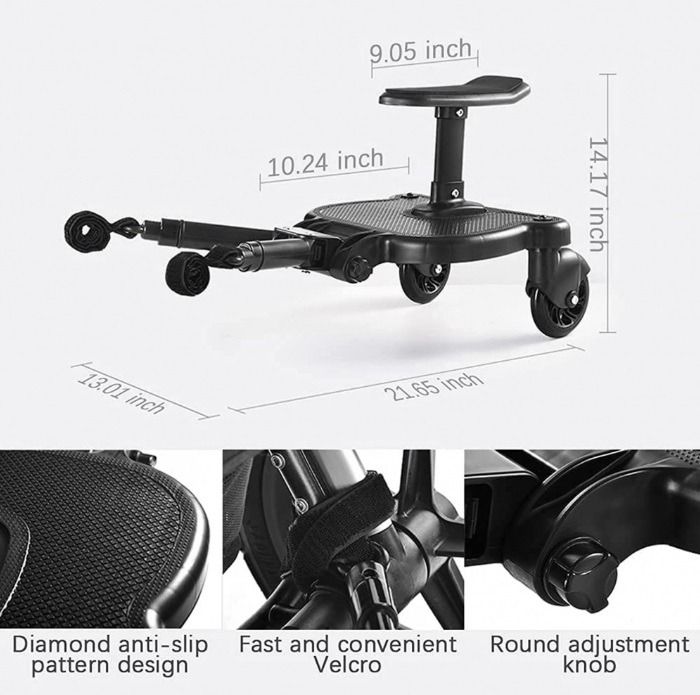 baby Stroller standing Board extension 2-in-1 Buggy Board with ...