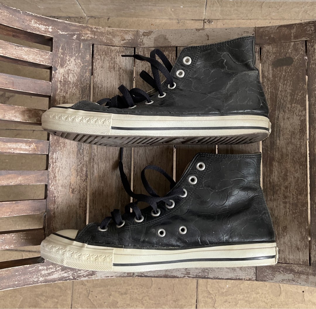 Bapesta bape bathing ape shoe hi cut sneaker size 27 made in japan ...