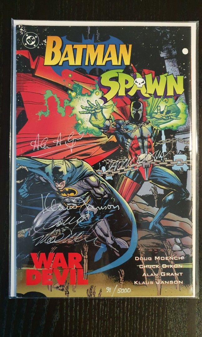 Batman Spawn War Devil #1 SB Signed Edition (1994) ScoreBoard Signed ...