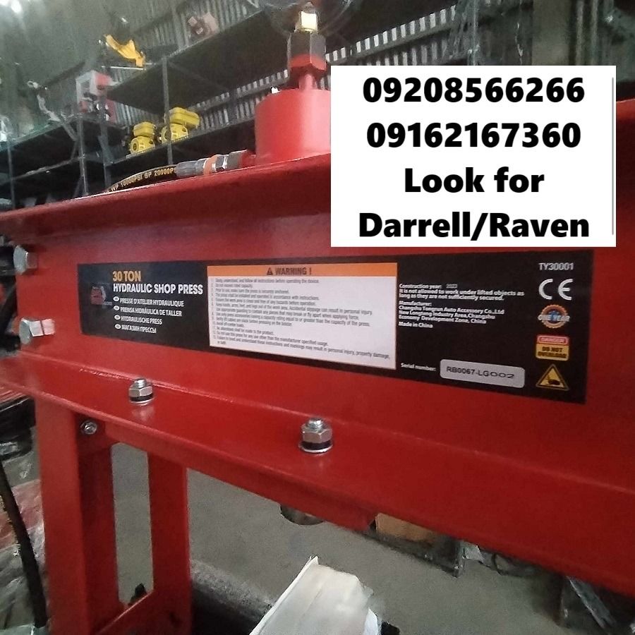 BIG RED SHOP PRESS 30 TONS on Carousell