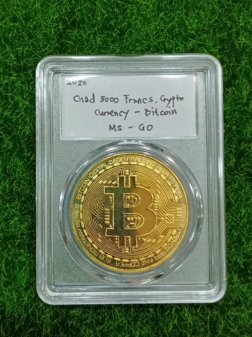 Bitcoin Physical Gold Plated Coin (Slabbed), Hobbies & Toys ...