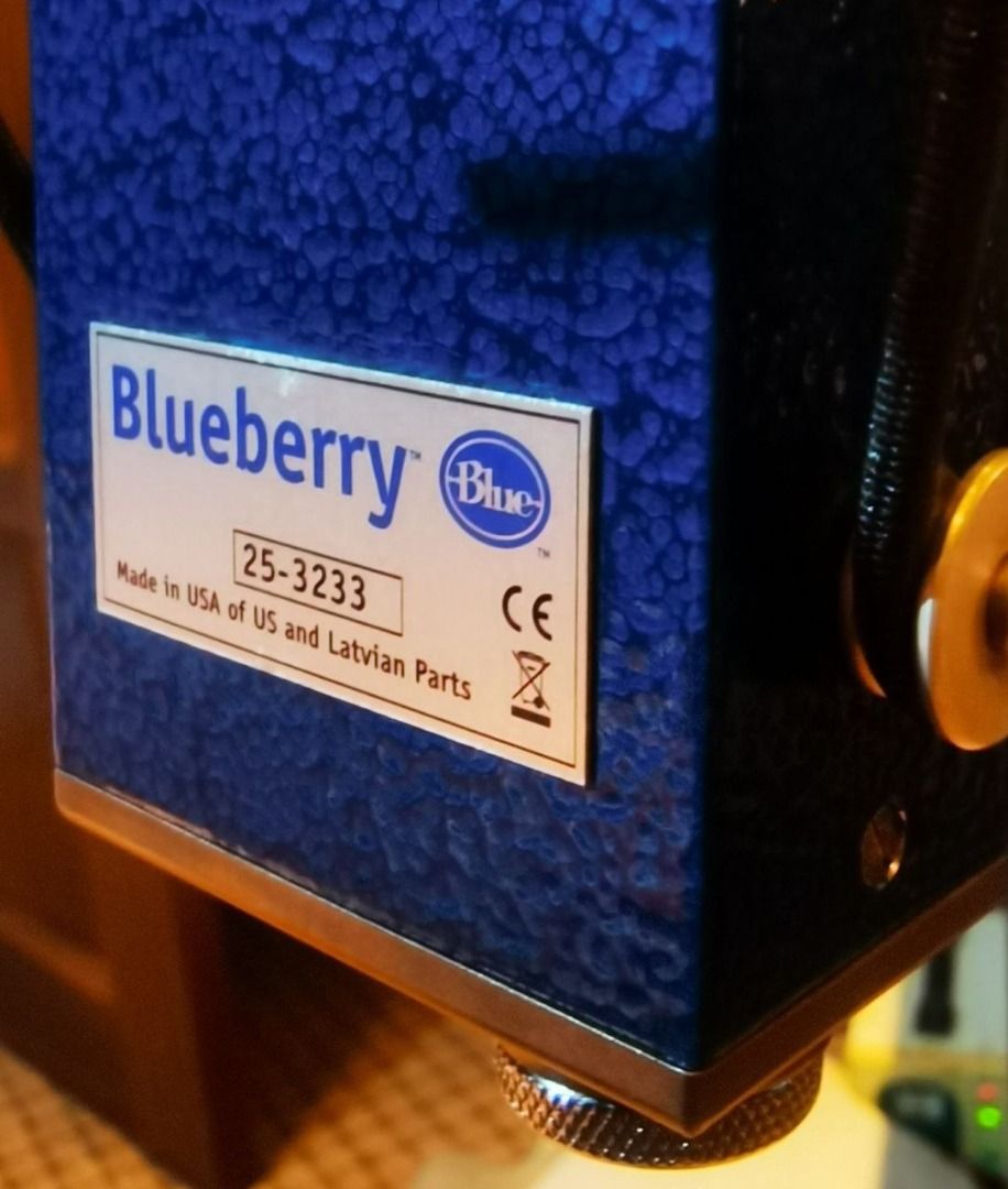 BLUE BLUEBERRY STUDIO MICROPHONE, Audio, Microphones on Carousell