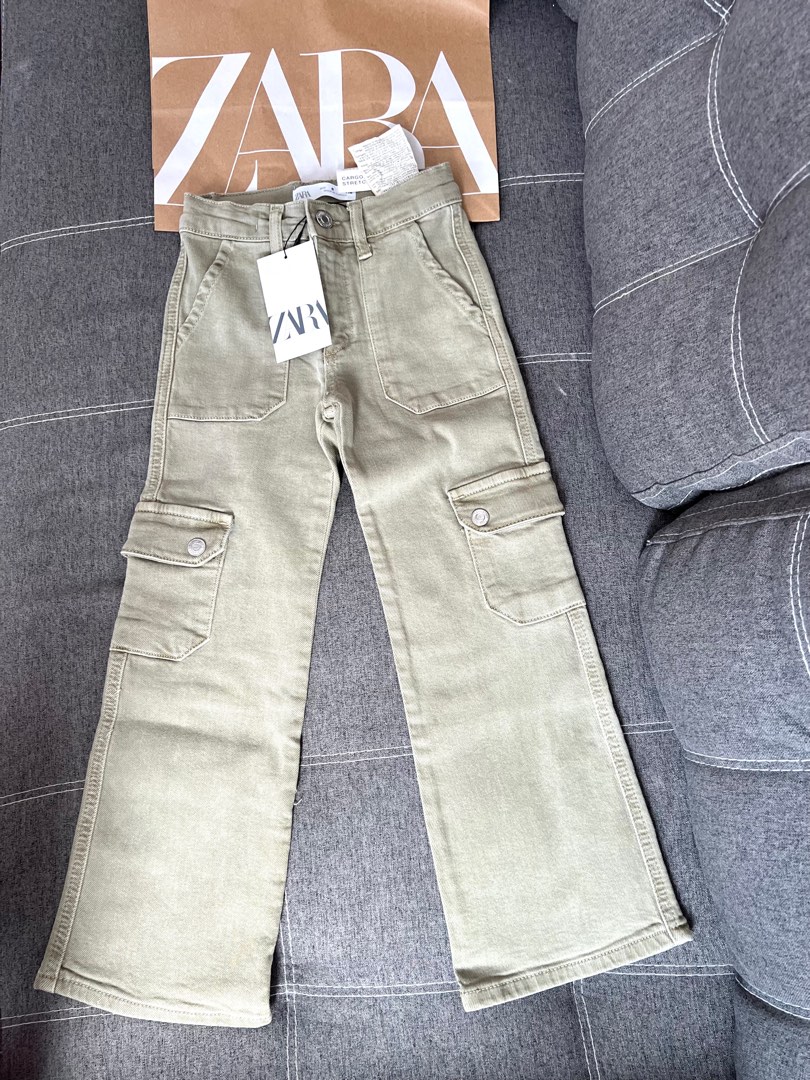 Brandnew ORIGINAL Zara Kids Stretch fit Cargo Jeans, Babies & Kids ...