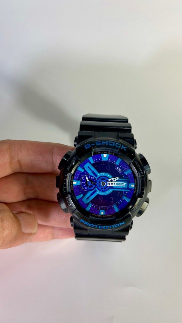 Casio G Shock Analogue Digital Mens Black Hyper Colour Series Watch