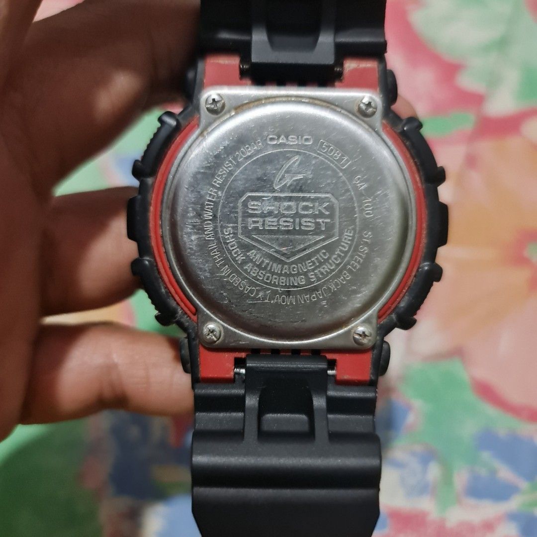 Casio Gshock GA100 coke red on Carousell