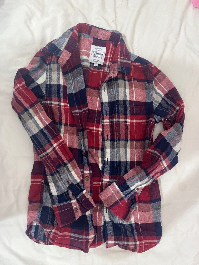 Checkered Flannel Shirt, Men's Fashion, Tops & Sets, Hoodies on Carousell