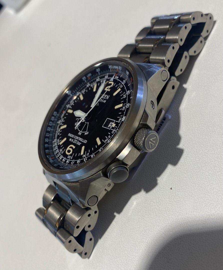 Citizen Nighthawk Titanium Eco-Drive Pilot Watch, Men's Fashion ...