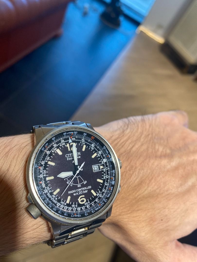 Citizen Nighthawk Titanium Eco-Drive Pilot Watch, Men's Fashion ...