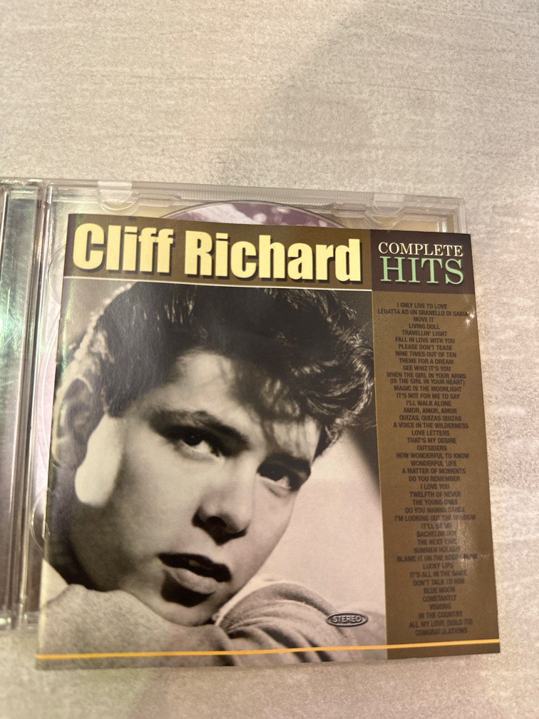Cliff Richard - Complete Hits Philippines Version 2 CD Rare, 興趣及遊戲, 音樂 ...