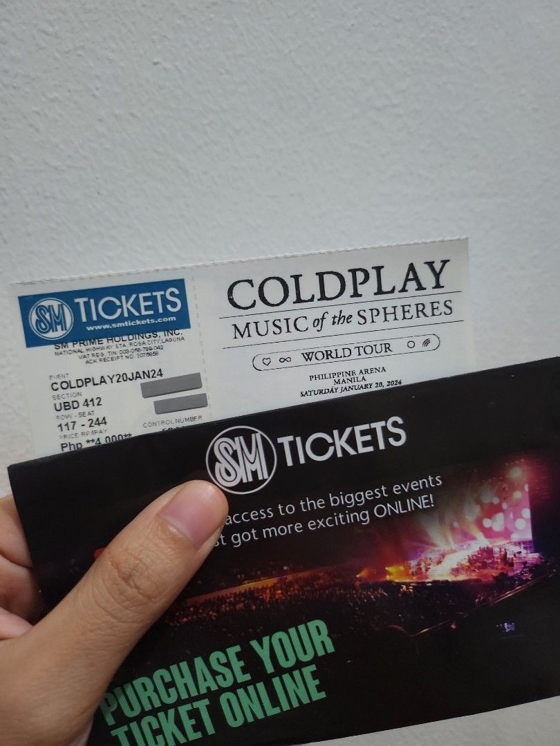 Coldplay Music of the Spheres World Tour Concert Ticket (Day 2 ...