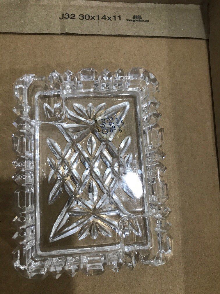 Crystal - ash tray, Everything Else, Others on Carousell