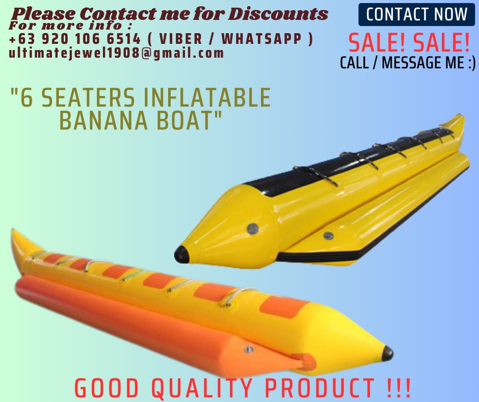 Customized Color Inflatable Banana Boat 6 SEATERS on Carousell