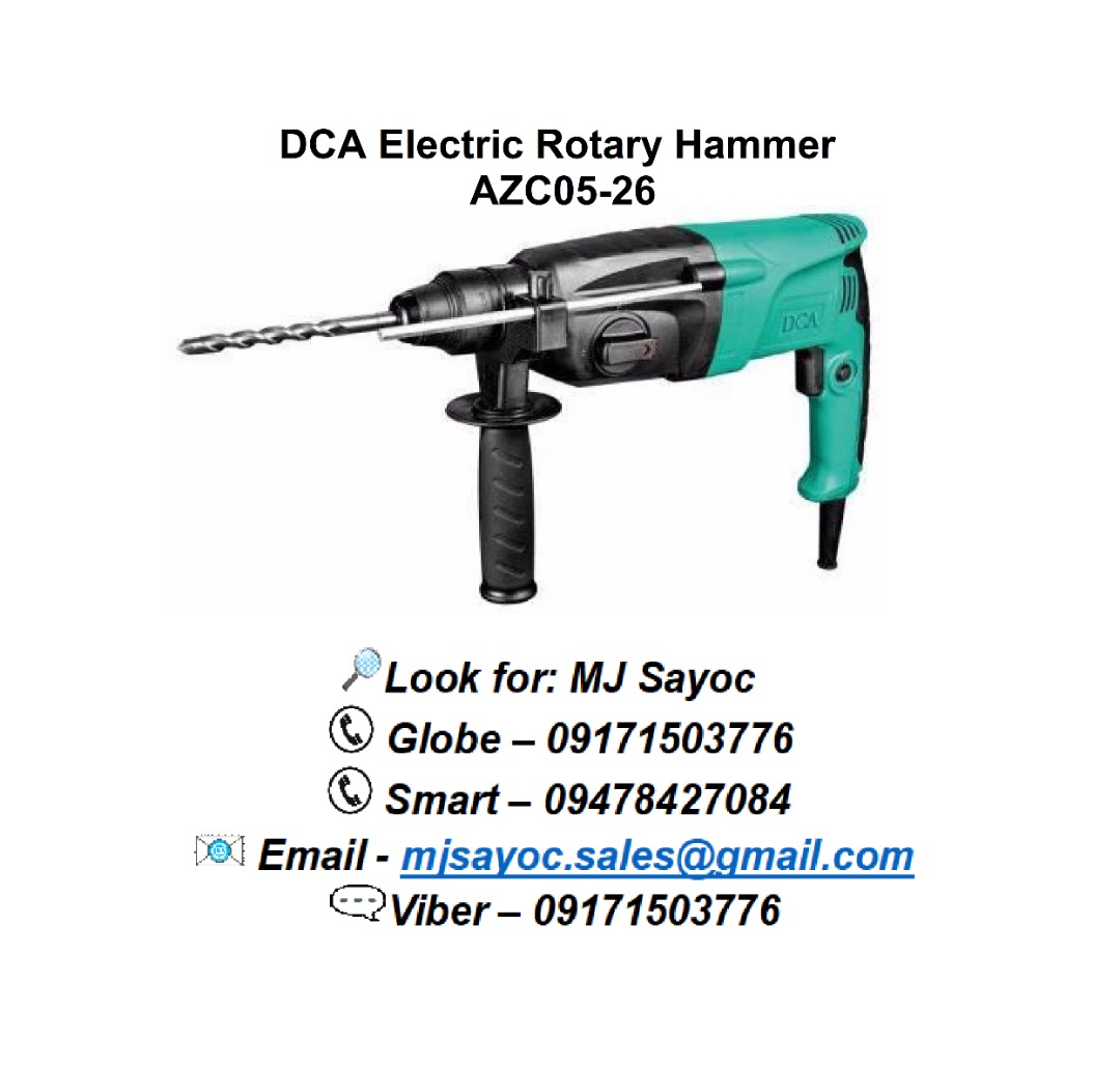 DCA Electric Rotary Hammer AZC05-26, Commercial & Industrial ...