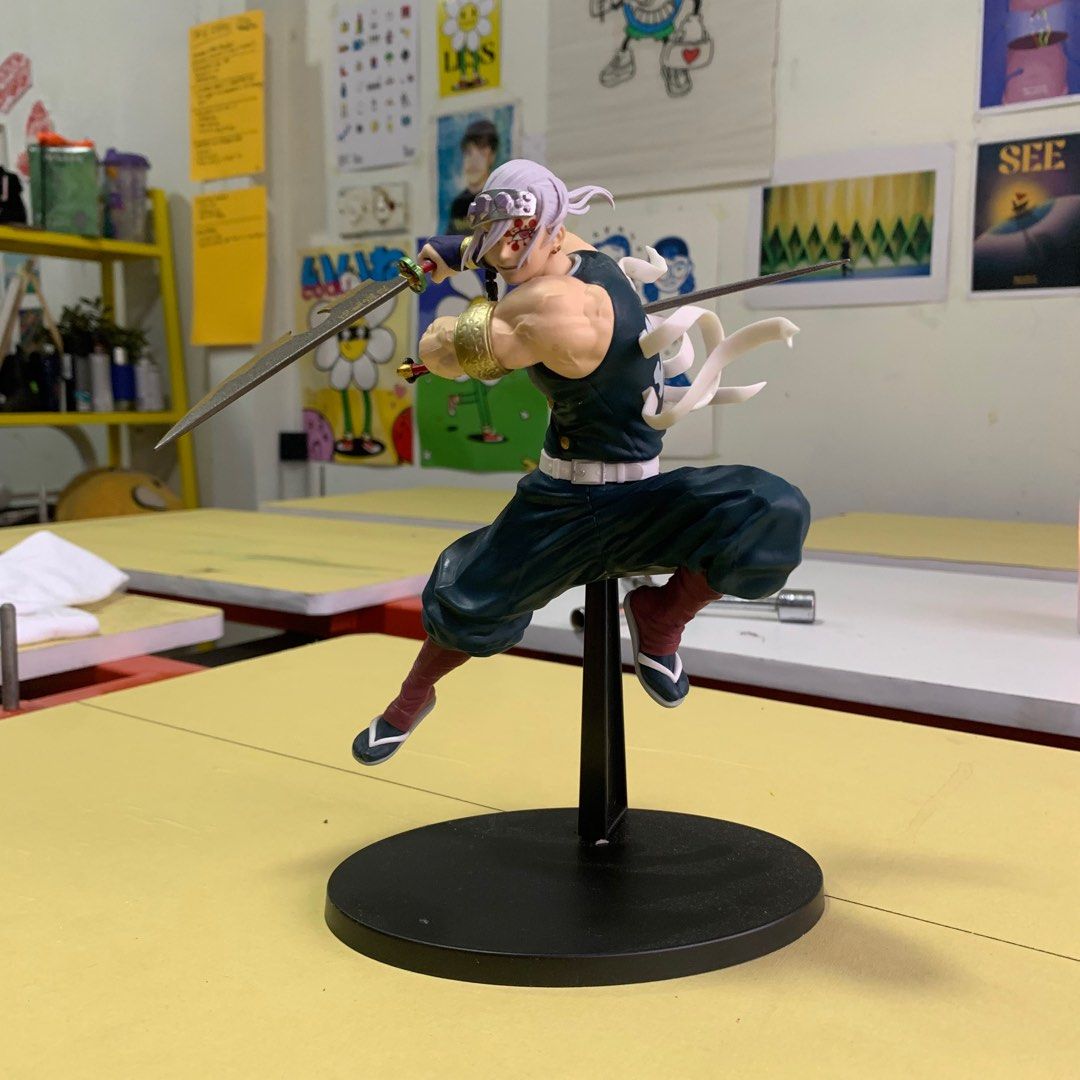 Demon Slayer Figurines (Tanjiro, Zenitsu, Gyutaro & Tengen), Hobbies ...