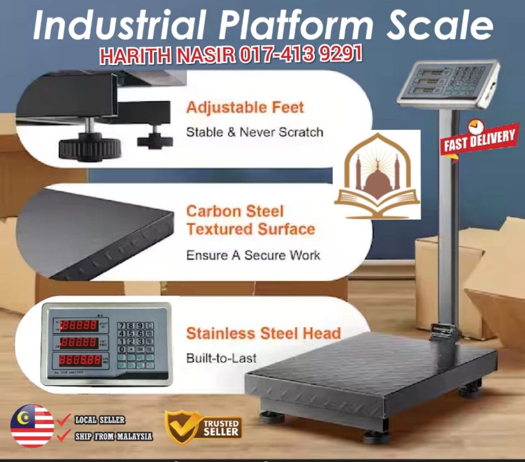 DIGITAL STAND SCALE HEAVY DUTY MURAH 150KG 300KG, Health & Nutrition ...