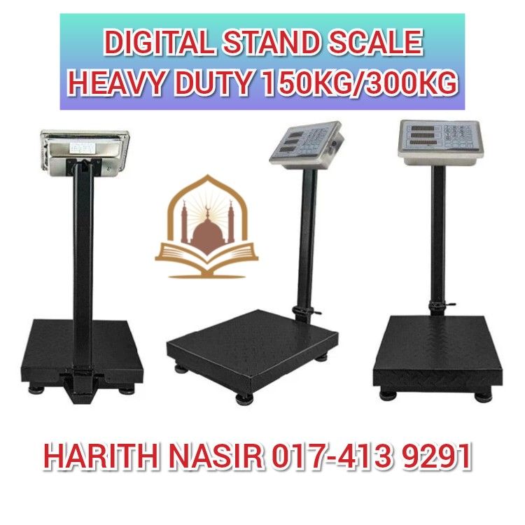 DIGITAL STAND SCALE HEAVY DUTY MURAH 150KG 300KG, Health & Nutrition ...