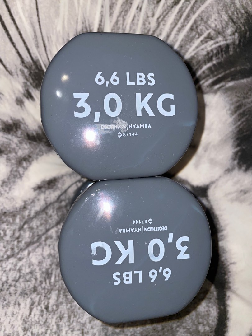 Domyos 3KG Twin Pack Dumbbells, Sports Equipment, Exercise & Fitness ...