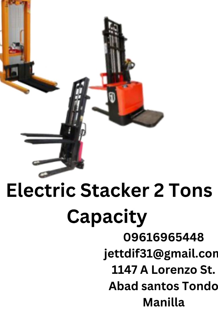 Electric Stacker 2 Tons Capacity, Commercial & Industrial, Construction ...