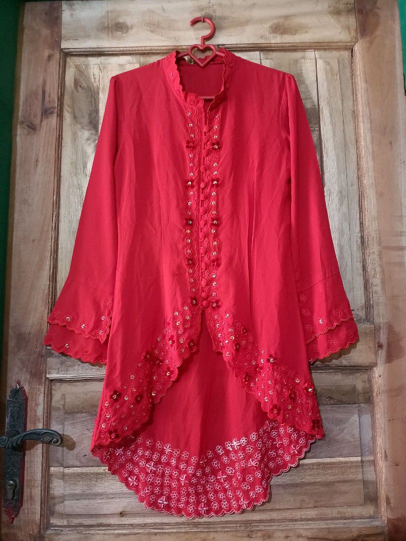 Encim Sifon Payet / Encim Merah / Encim Payet Mewah / Kebaya Merah ...