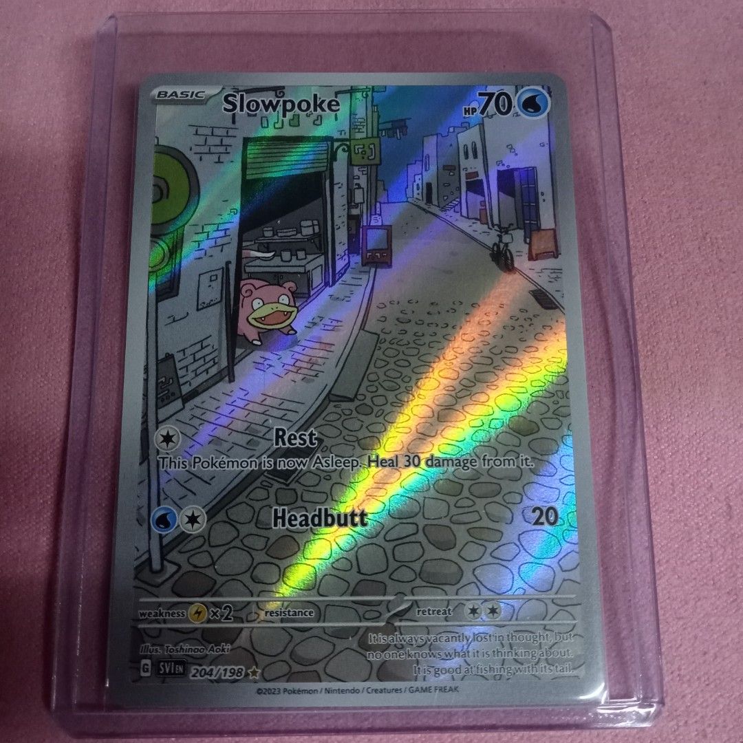 (eng) Slowpoke IR AR S1V Pokemon TCG 204/198 illustration rare, Hobbies ...