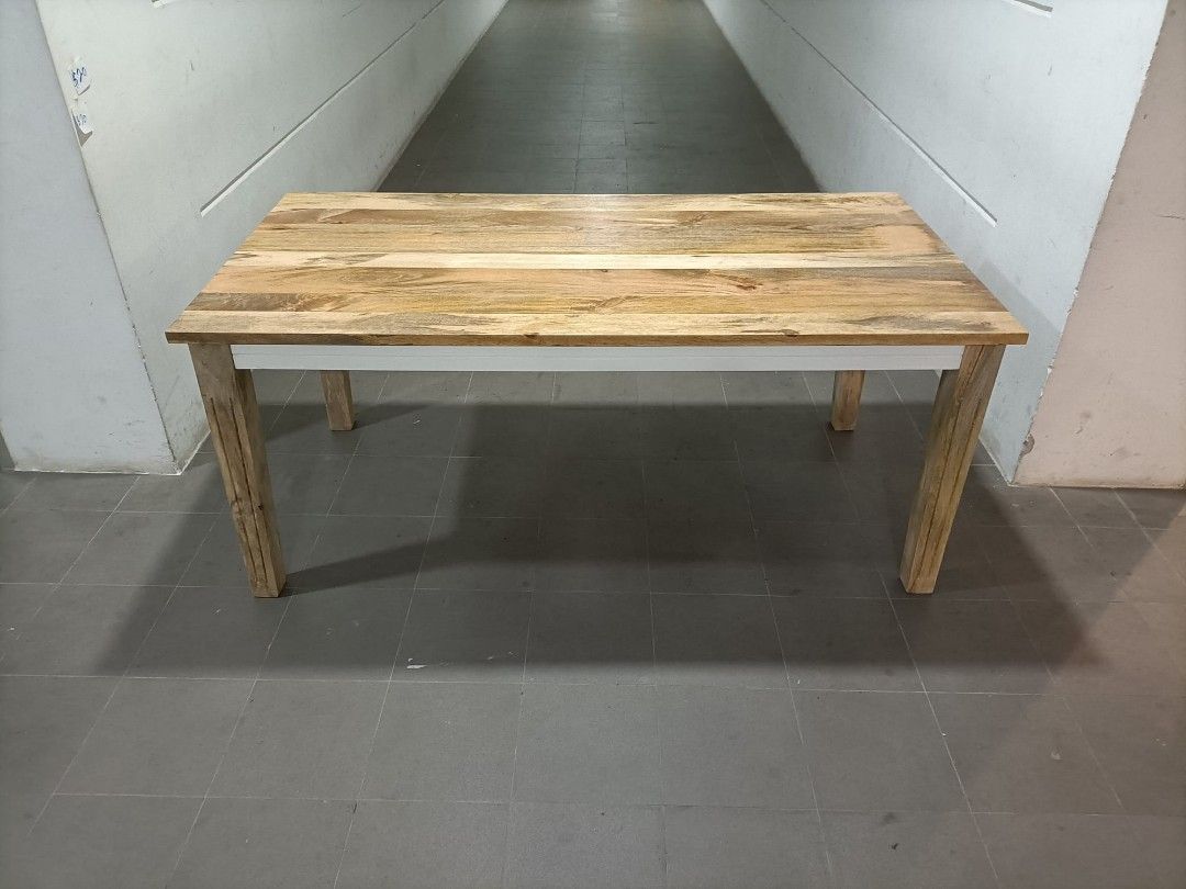 ESTRELLA Wooden Dining Table in OAK, Furniture & Home Living, Furniture ...