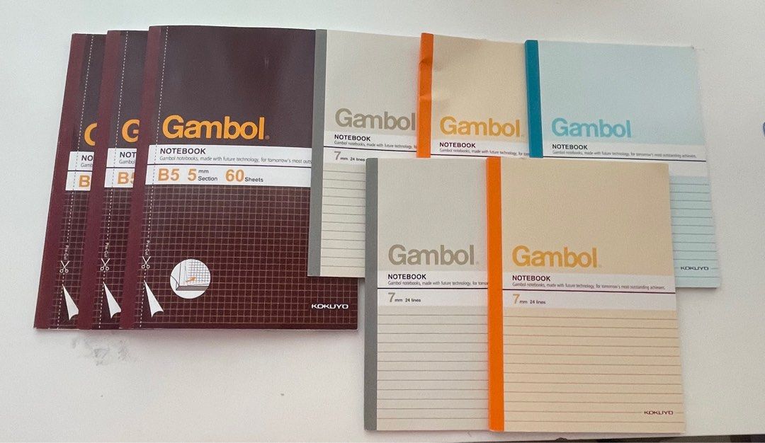 Gambol notebooks bundle/set!! (contains a5 and b5), 興趣及遊戲, 手作＆自家設計, 文具 ...