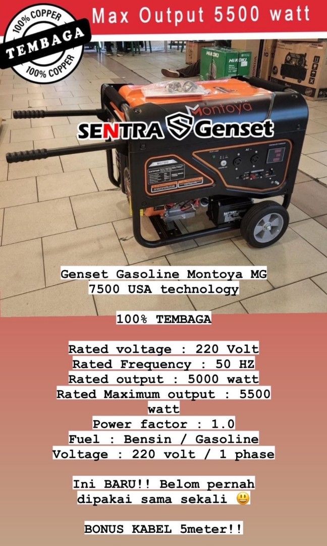 Genset Baru Free kabel 5 meter, Jasa, Jasa Servis Rumah, Electrical ...
