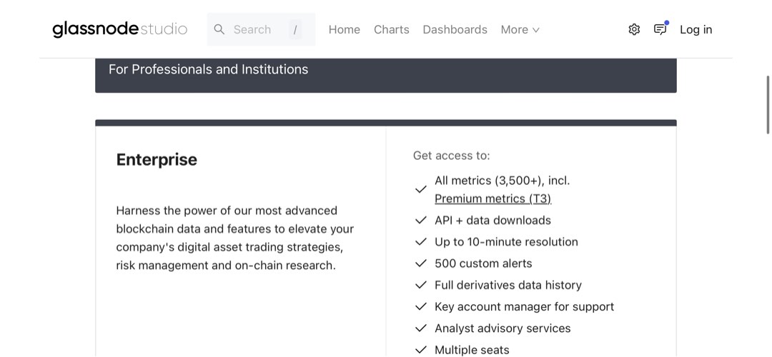 Glassnode T3 Data API key share, 電腦＆科技, 商務用科技產品 - Carousell
