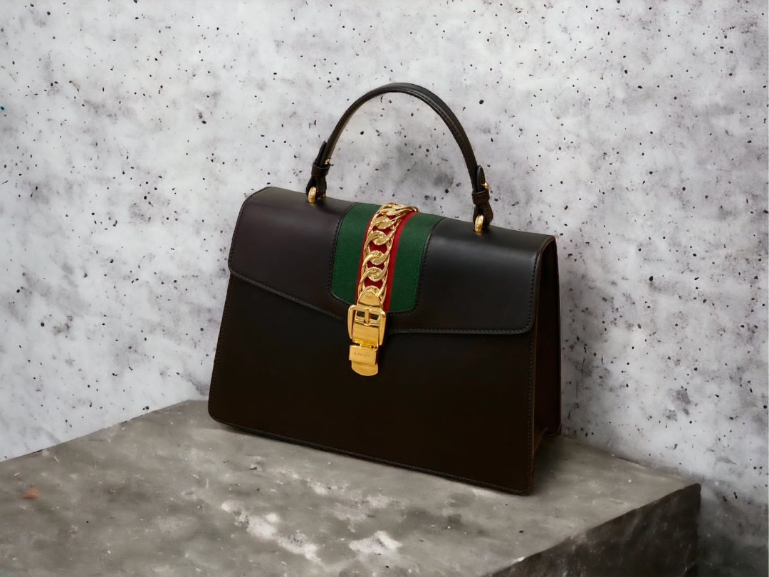 GUCCI SILVY MEDIUM 2017 DB SAMPLE LEATHER CONTROLLATO BOOKLET (dv ...