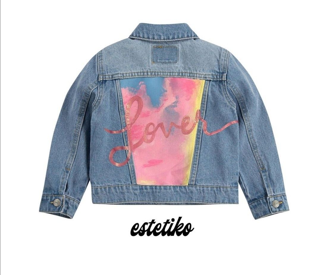 RARE Hand-painted Taylor Swift's Lover Denim Jacket, Women's Fashion ...