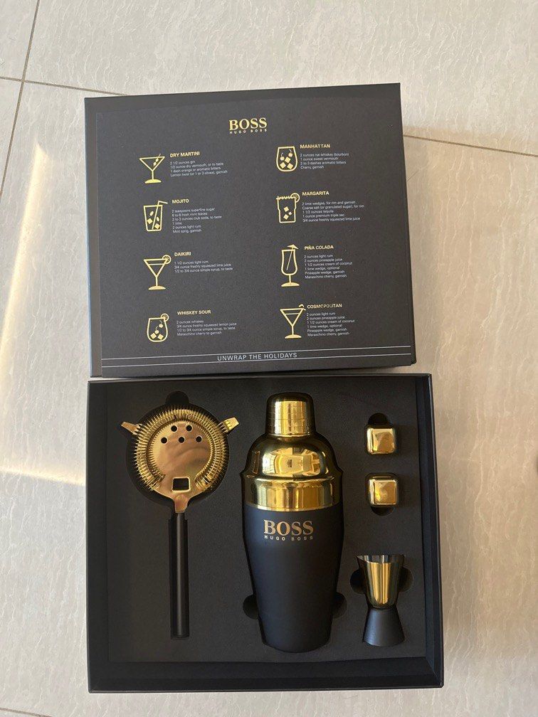 HUGO BOSS COCKTAIL MIXER SET - AUTHENTIC, Furniture & Home Living ...