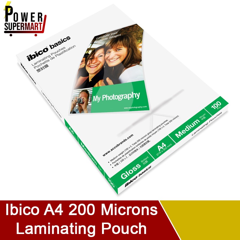 Ibico by GBC Lamination Pouch. A4 Size. Contains 1 pack x 100 pcs = 100 ...