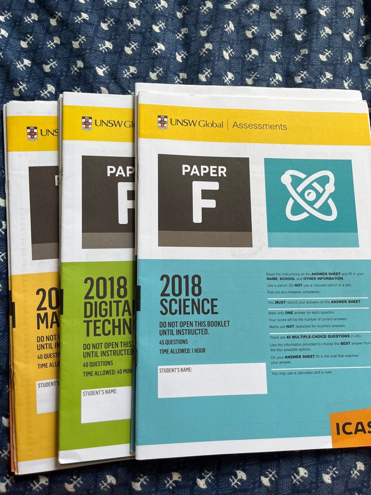 ICAS past paper F, Hobbies & Toys, Books & Magazines, Assessment Books ...