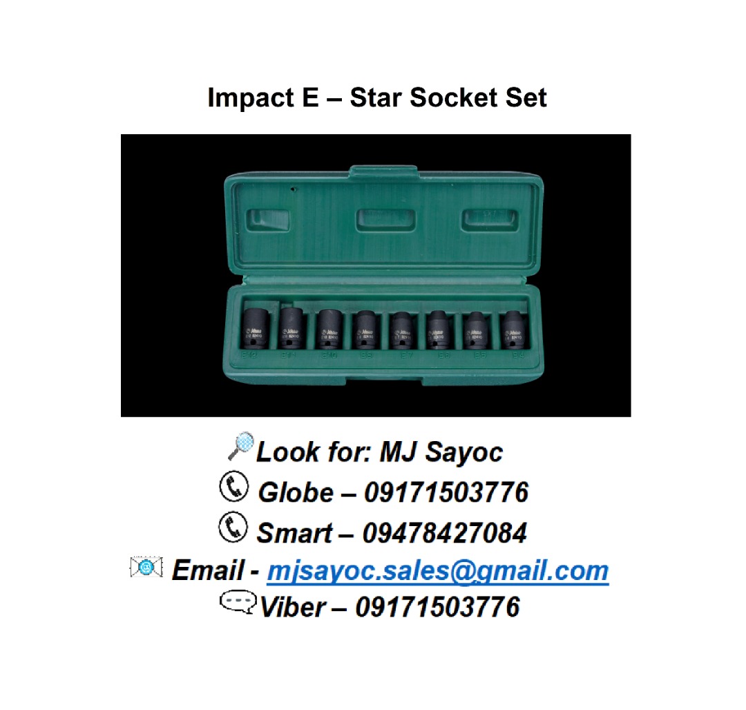 Impact E – Star Socket Set, Commercial & Industrial, Construction Tools & Equipment on Carousell