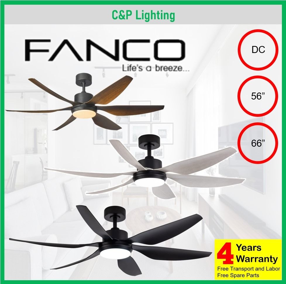 [Installation Promo] Fanco Heli 56" / 66" Madeira DC Ceiling Fan with ...