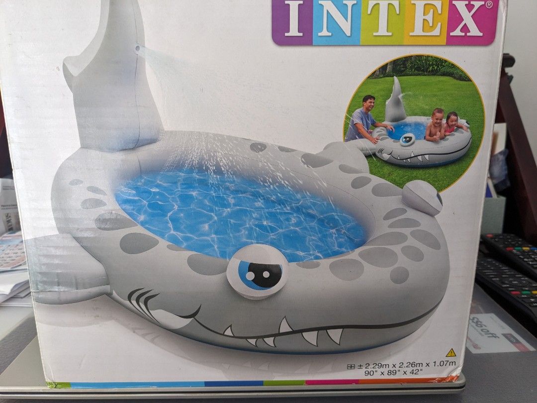 Intex Sandy Shark Spray Pool, Hobbies & Toys, Toys & Games on Carousell