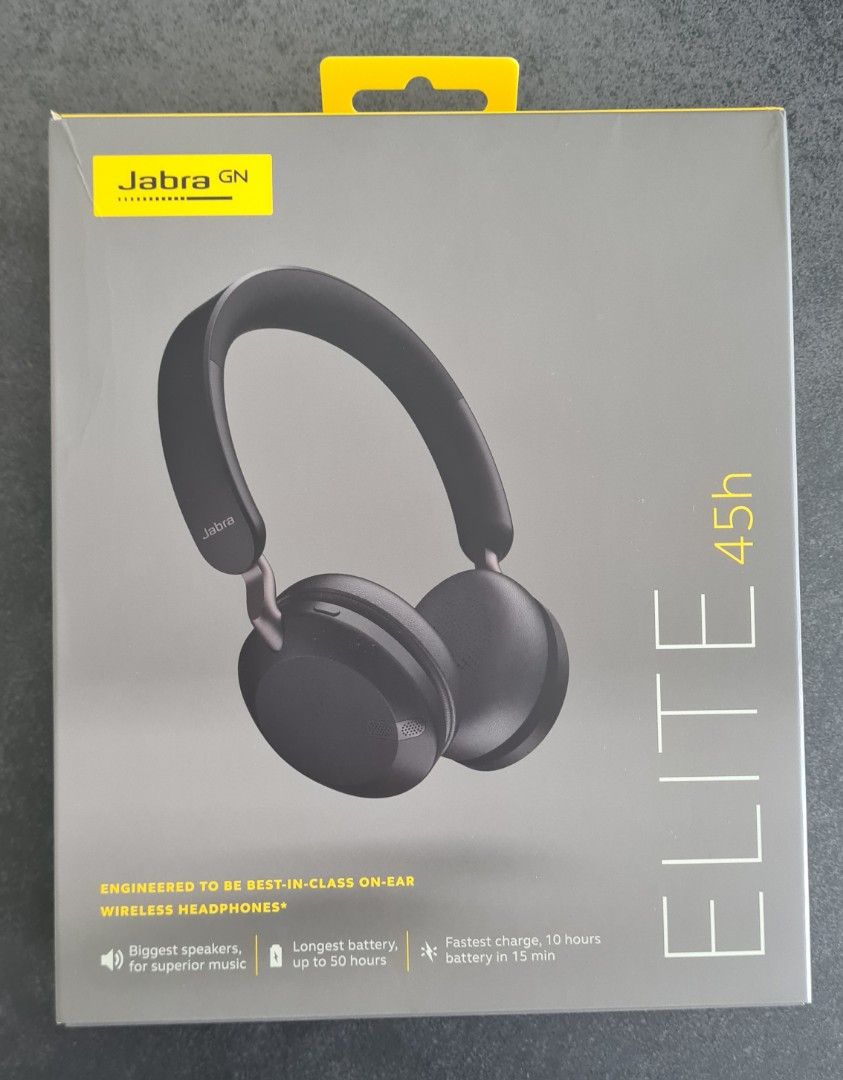 Jabra Elite 45h - Compact Wireless Headphones, Audio, Earphones on ...