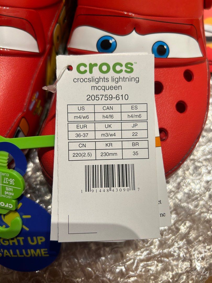 Limited Edition Crocs Lightning McQueen Red Crocslights Original ...