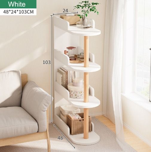 Living room sofa side shelf bedroom bedside narrow gap storage shelf ...