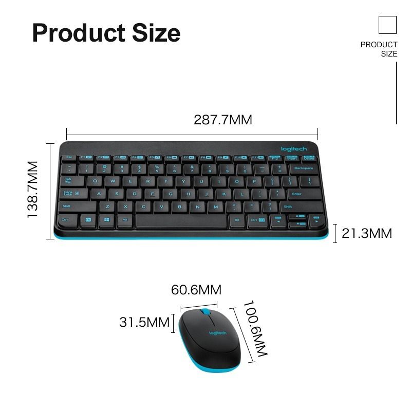 Logitech Keyboard And Mouse Mk245 Multi Device Keyboards Keyboard Kit Nano Wireless Usb Keyboard