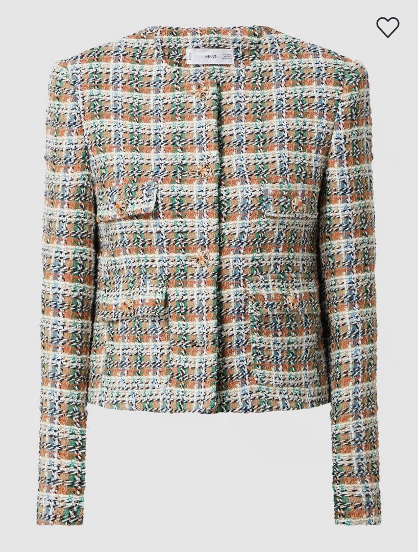 MANGO boucle tweed blazer, Women's Fashion, Coats, Jackets and ...
