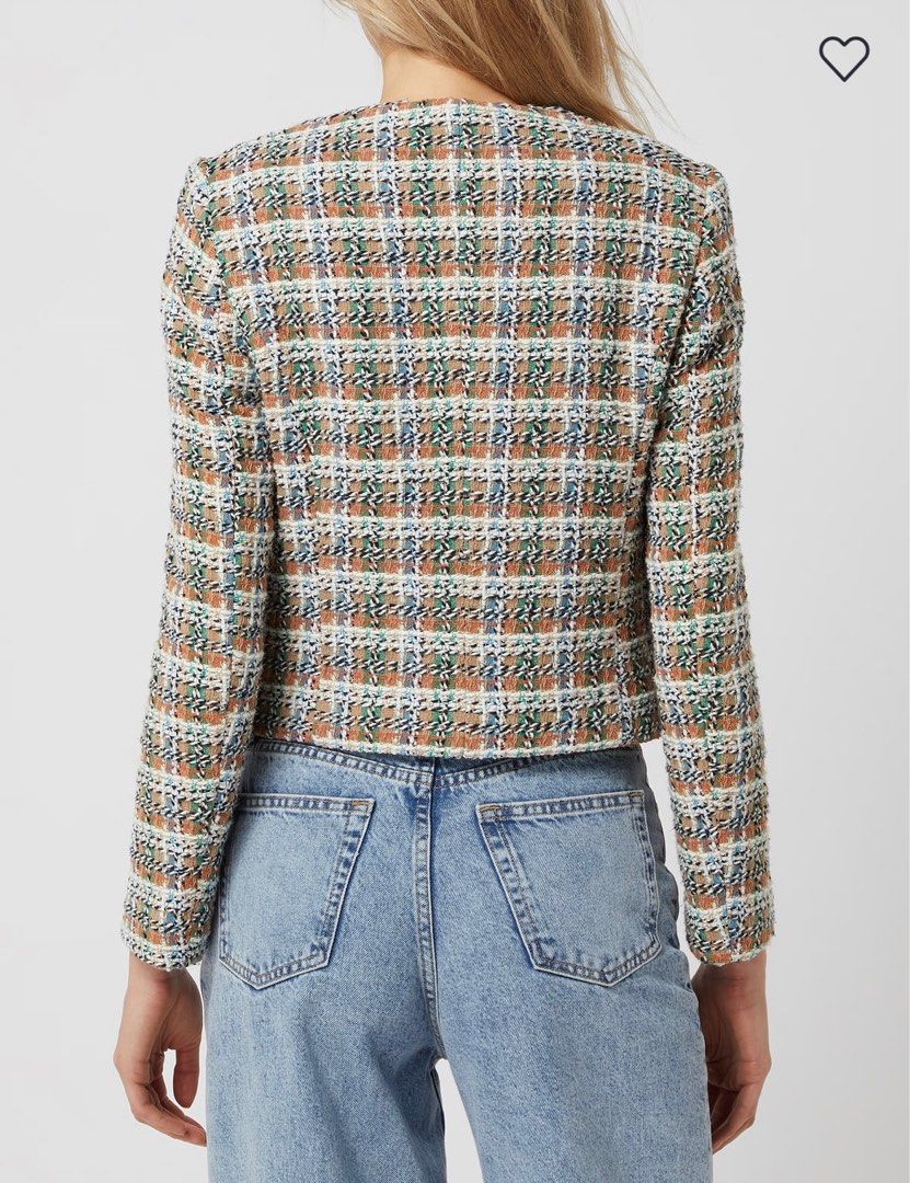 MANGO boucle tweed blazer, Women's Fashion, Coats, Jackets and ...