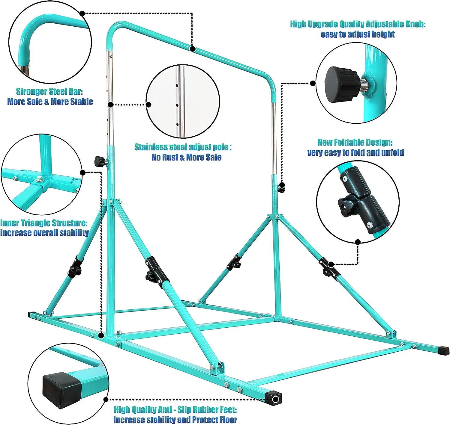 MARFULA Gymnastics Double Horizontal Bars 3Play Parallel Bars Uneven ...